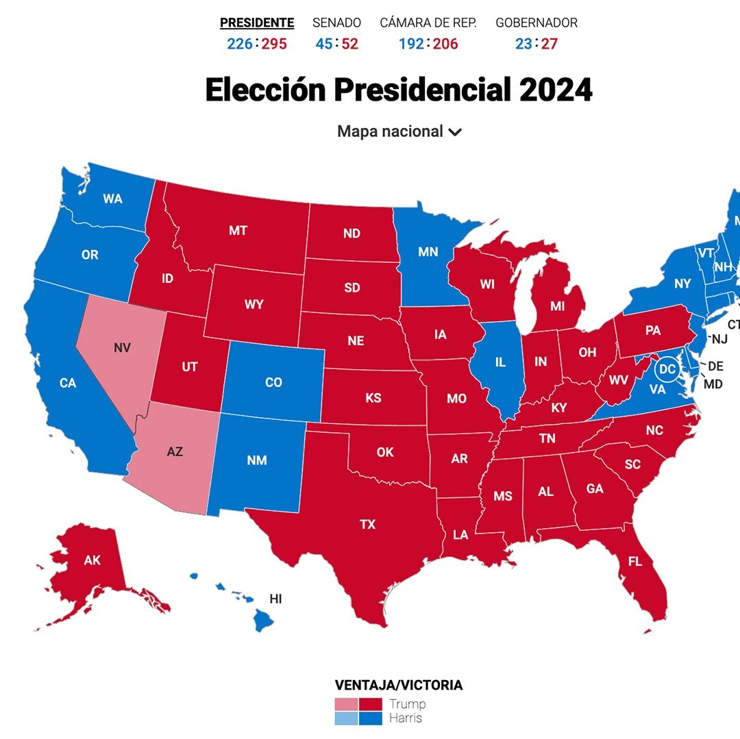 Resultados de Elecciones en EUA 2024: Mapa Interactivo Muestra Dónde ...