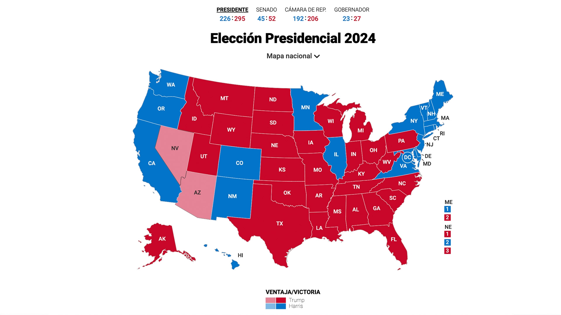 Resultados de Elecciones en EUA 2024: Mapa Interactivo Muestra Dónde ...