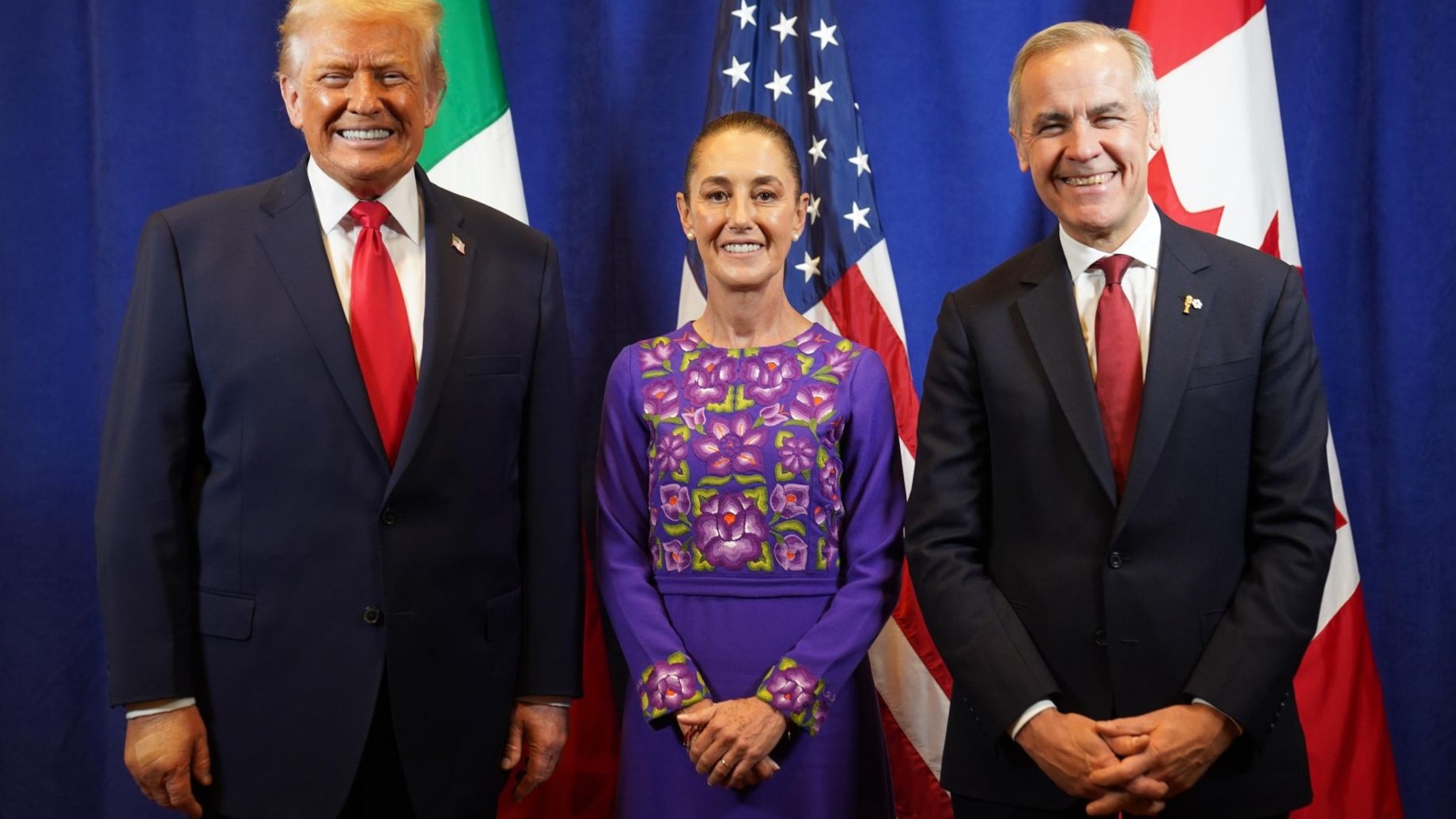 Sheinbaum Publica Foto de Primera Reunión con Trump y Mark Carney tras ...