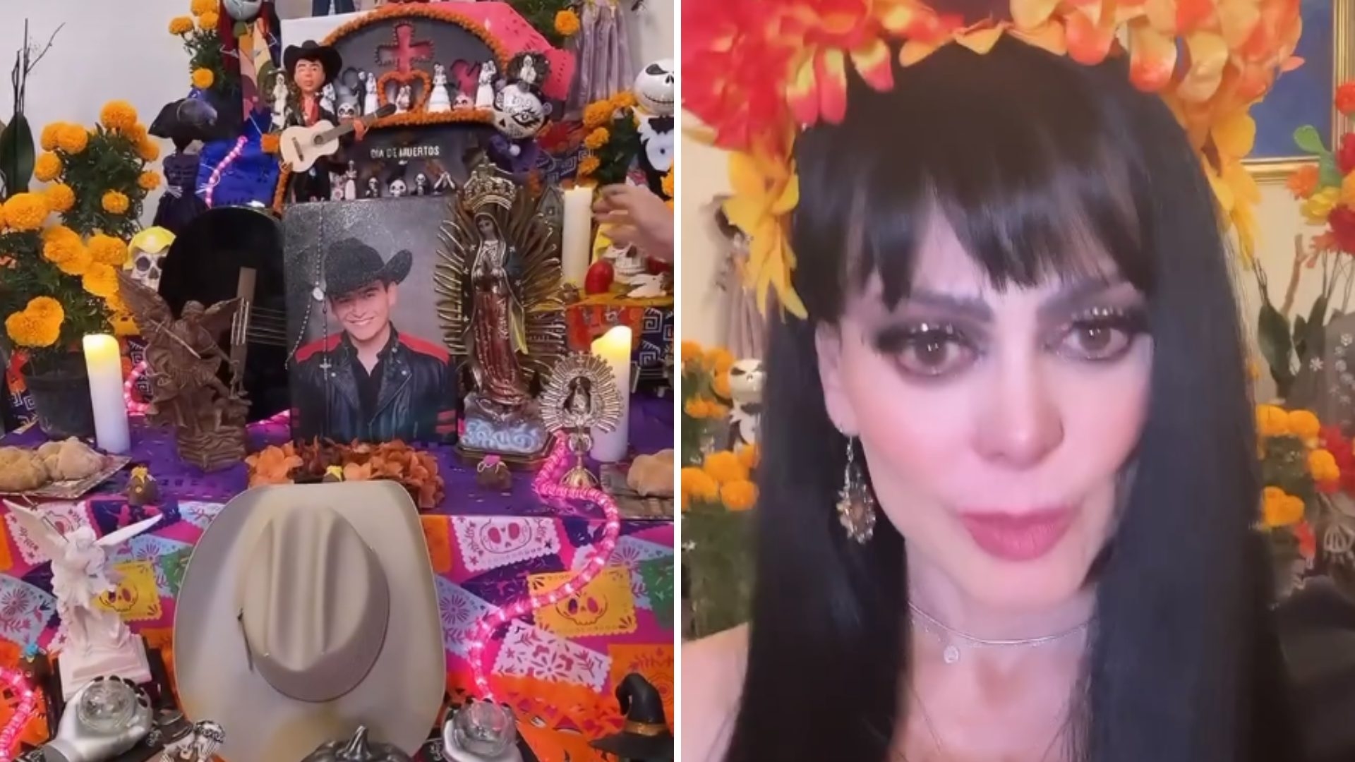 Maribel Guardia Muestra la Ofrenda que Puso para su Hijo Julián Figueroa