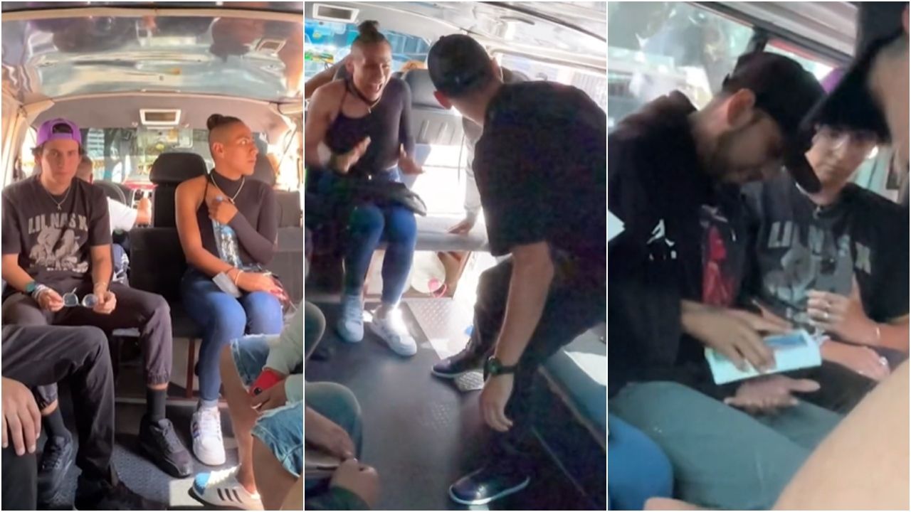 Video ¡ya Se La Saben Asaltante Regala Teléfonos En Combi
