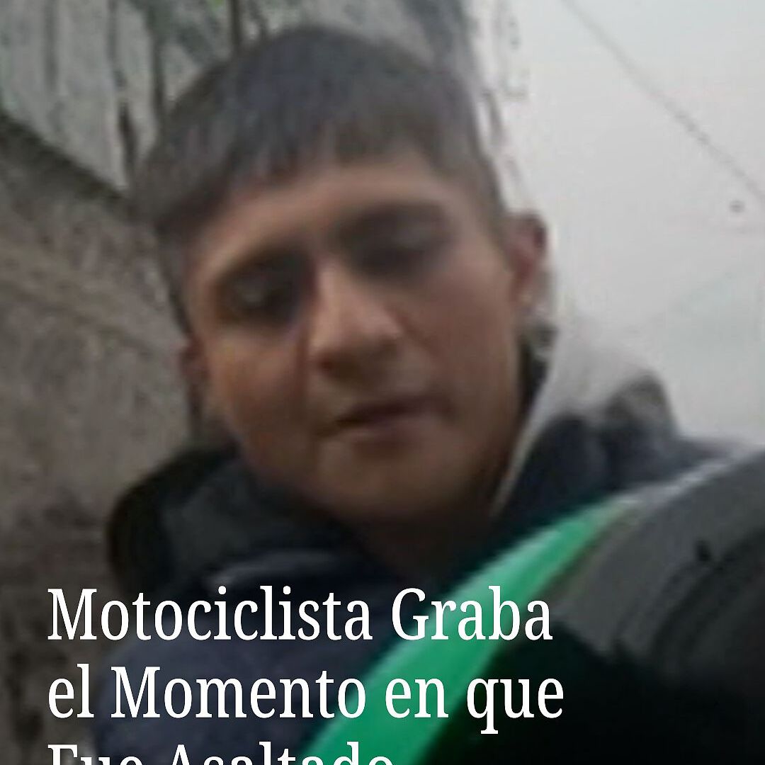Motociclista Graba el Momento en que Fue Asaltado