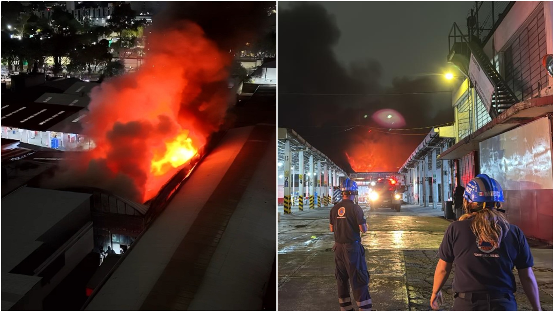 Reportan Incendio en Inmediaciones del Mercado de Jamaica de CDMX